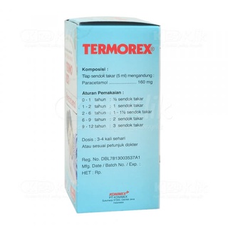 Jual Termorex Sirup 60Ml / Obat Penurun Demam Anak (1 Pcs) | Shopee ...
