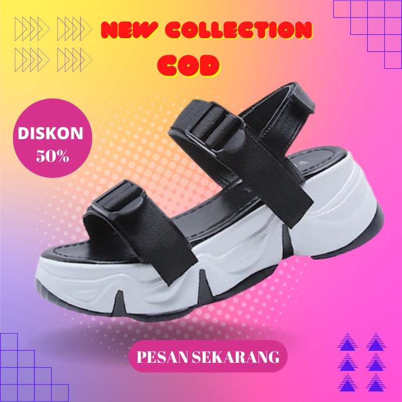 Jual Sendal Wanita Korea flatshoes Sepatu Sandal Wanita Gunung Hiking ...