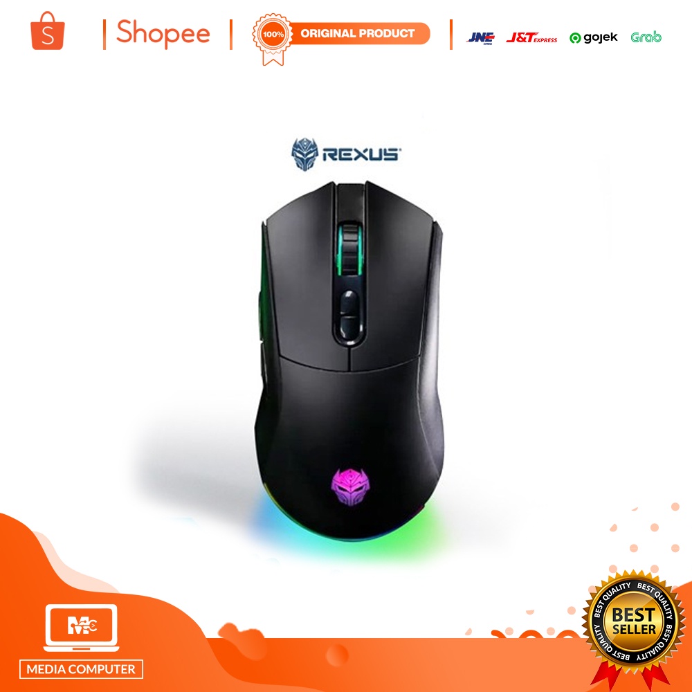 Jual Mouse Gaming Rexus Arka RX107 RGB DPI 10.000 Dual Connection Black ...