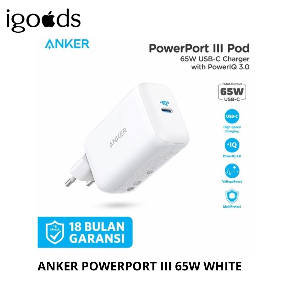 Jual Adapter Anker Powerport III 65W | Shopee Indonesia