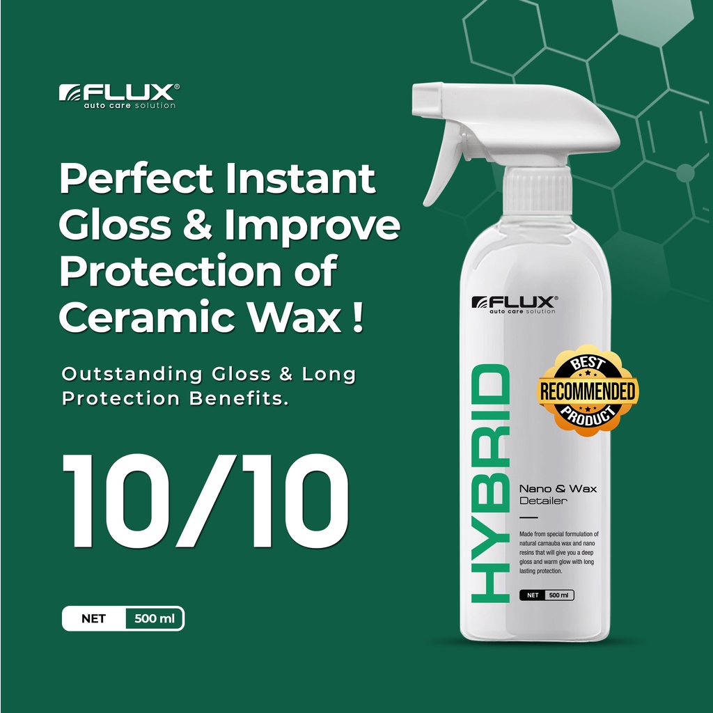 Jual FLUX HYBRID NANO CERAMIC SPRAY WAX PENGKILAP MOBIL DAN MOTOR ...