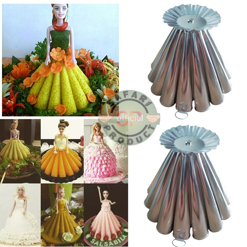 Jual Loyang rok barbie / Cetakan tumpeng puding barbie | Shopee Indonesia