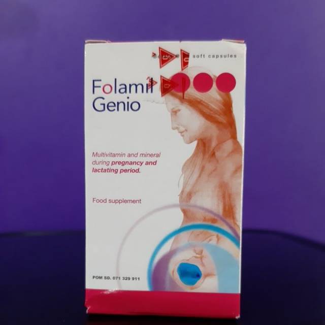 Jual FOLAMIL GENIO ISI 30 CAPSUL VITAMIN IBU HAMIL DAN MENYUSUI ...