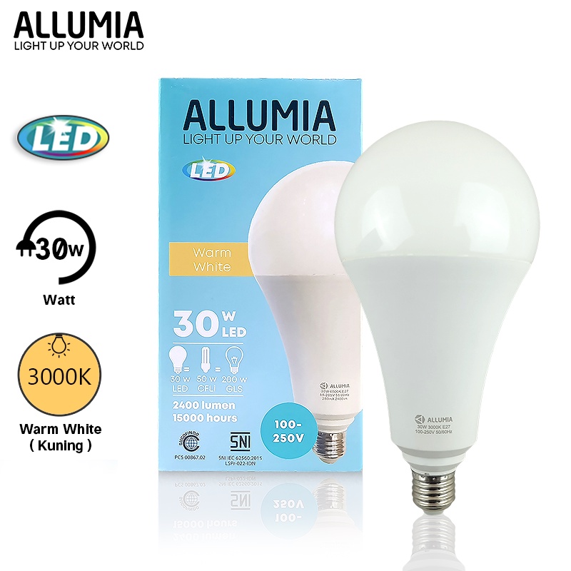 Jual ALLUMIA Bulb Lampu LED 30 Watt Kuning / Warm White 3000K Led Light ...