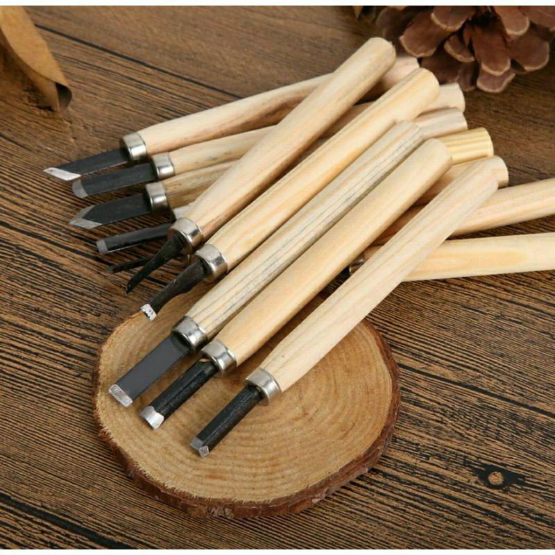 Jual PISAU UKIR PAHAT KAYU 12IN1 WOOD CARVING ART KNIFE | Shopee Indonesia