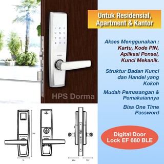 Digital Door Lock dorma kaba EF 680 BLE | Shopee Indonesia