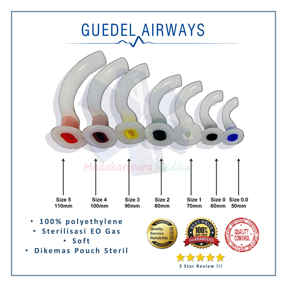 Jual Guedel Airway / oropharyngeal airway / OPA / pattern airway / mayo ...