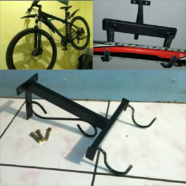 Jual Gantungan sepeda/hanger bike wall/besi gantungan sepeda | Shopee ...