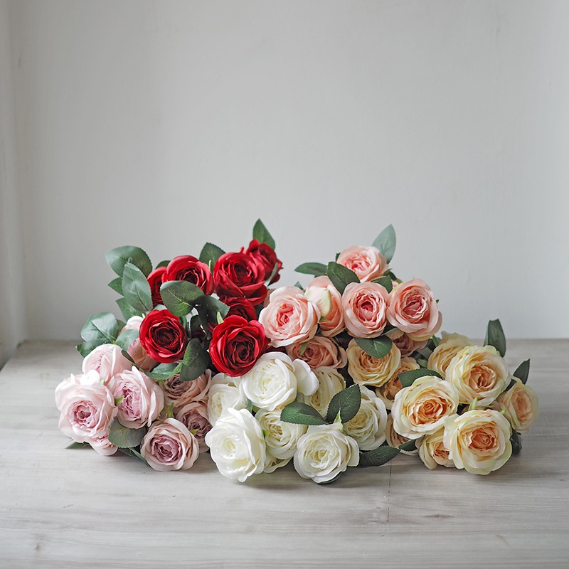 Jual Bunga Mawar 9 Kuntum / Premium Artificial Rose (B19019) Indonesia ...