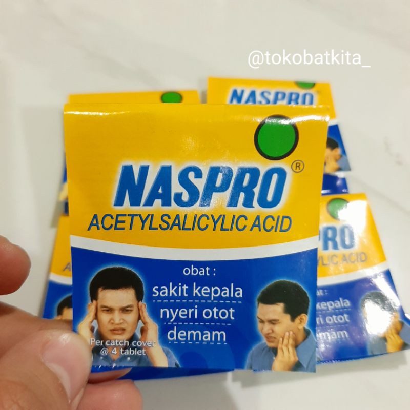 Jual [1STRIP= 4TABLET] NASPRO 300MG / OBAT SAKIT KEPALA GIGI NYERI ...