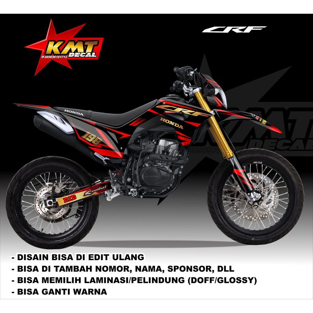 Jual Decal Sticker CRF 150L Fullbody Custom Red Gold | Shopee Indonesia