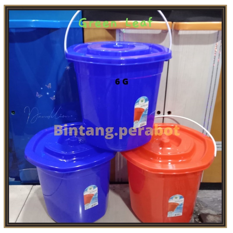 Jual GREEN LEAF - Ember Air Plastik 6 Galon + Tutup / Ember Plastik ...
