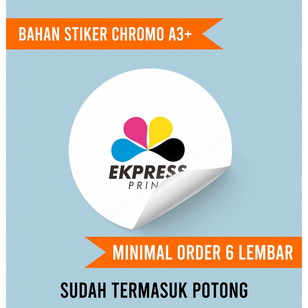 Cetak stiker label chromo a3+ cutting / cetak label kemasan makanan ...
