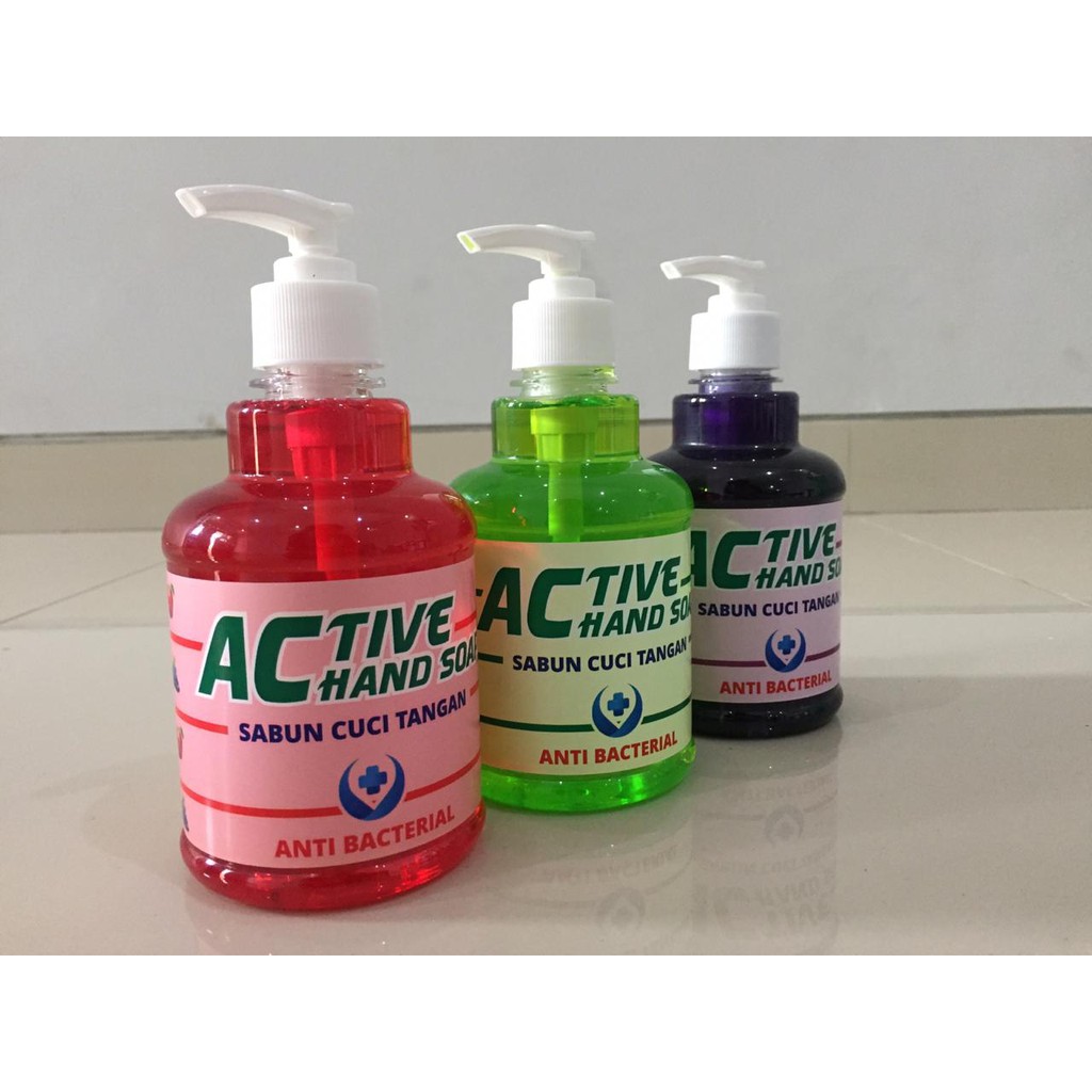 Jual SABUN CUCI TANGAN ACTIVE HAND SOAP ANTI BACTERIAL PUMP KEMASAN 410 ...
