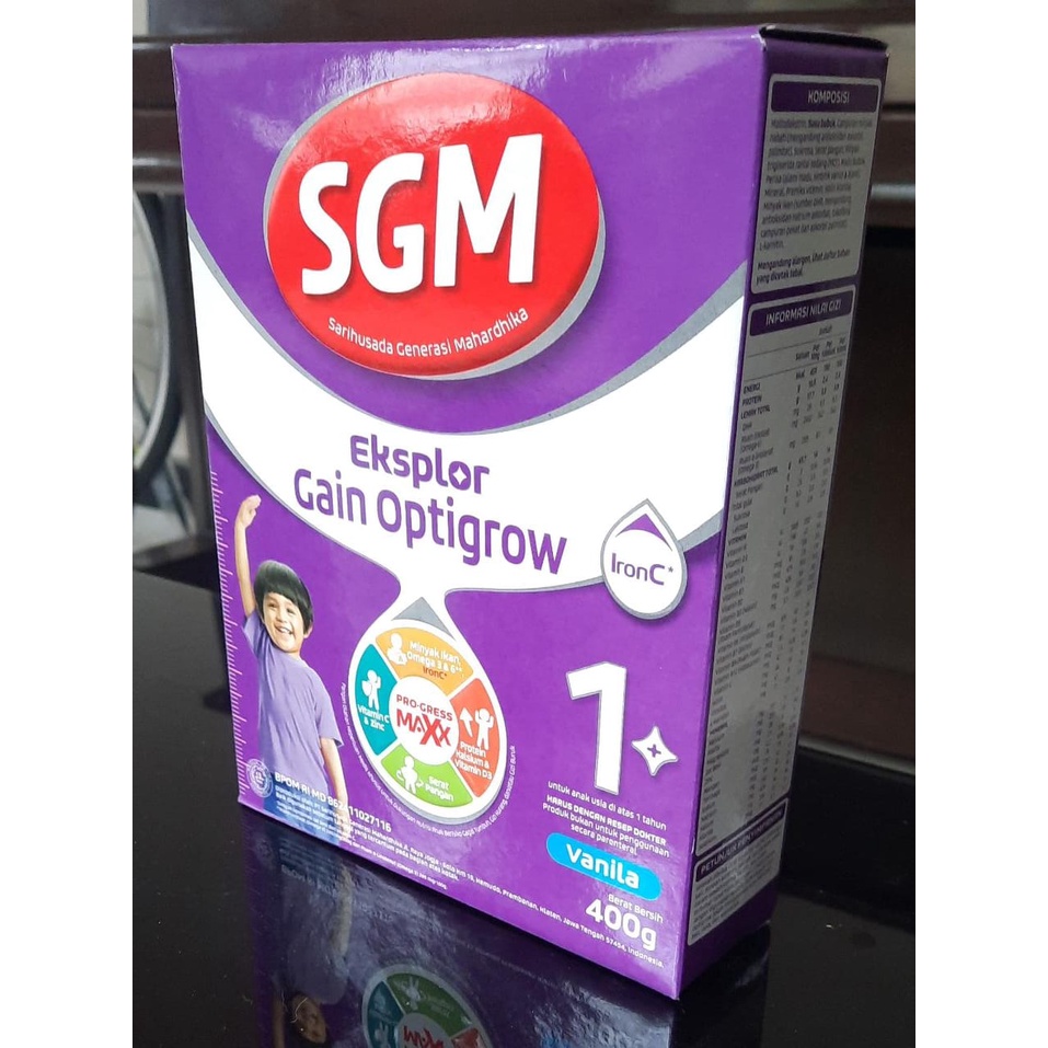Jual SGM Eksplore GAIN Optigrow 1+ 400 gr ( Vanilla ) | Shopee Indonesia
