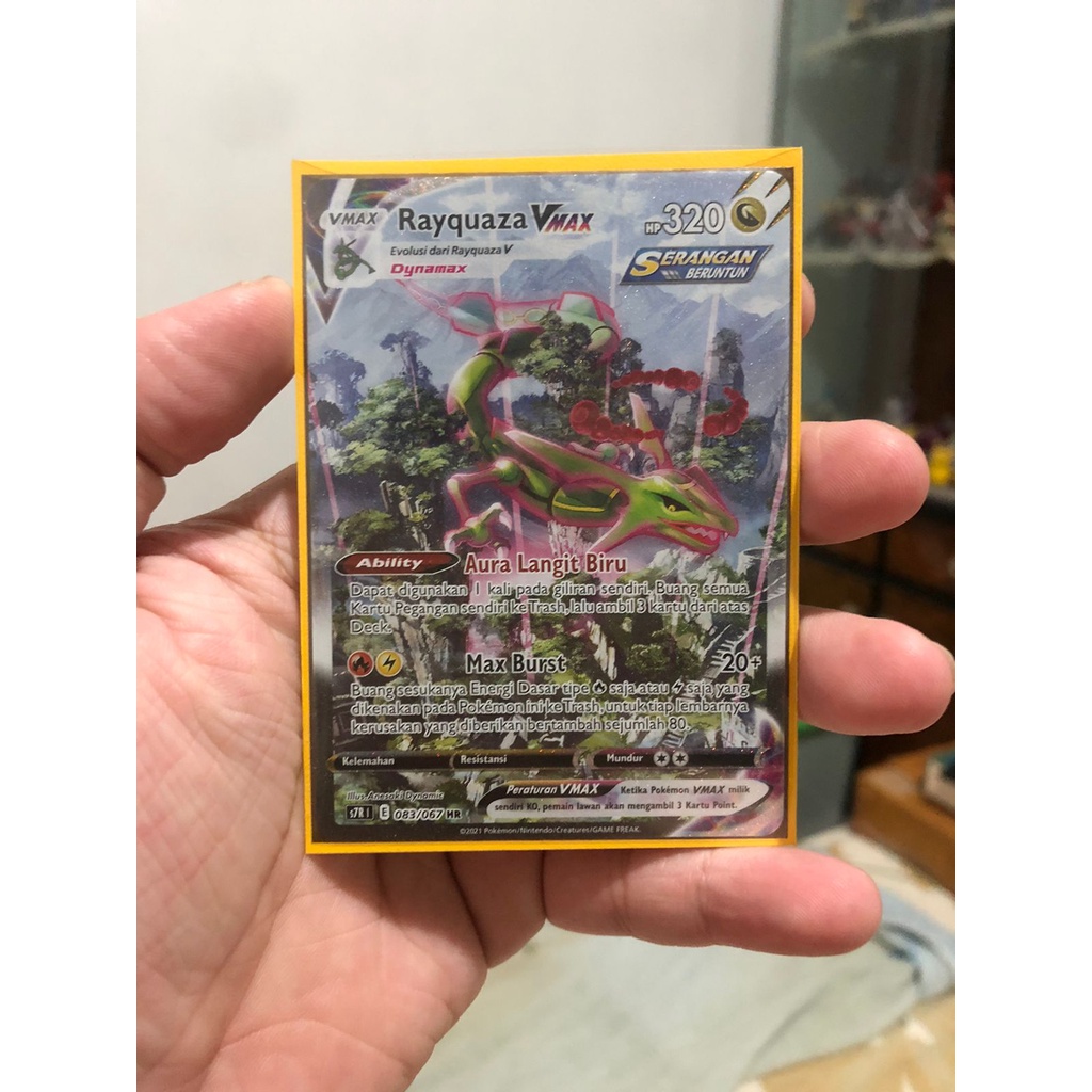 Jual Kartu Pokemon TCG Rayquaza VMax HR AA Alt Art s7R Arus Langit Biru Original Indonesia Naga ...