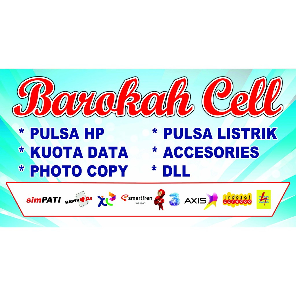 Jual Spanduk Konter Pulsa Counter 200x100 cm | Shopee Indonesia