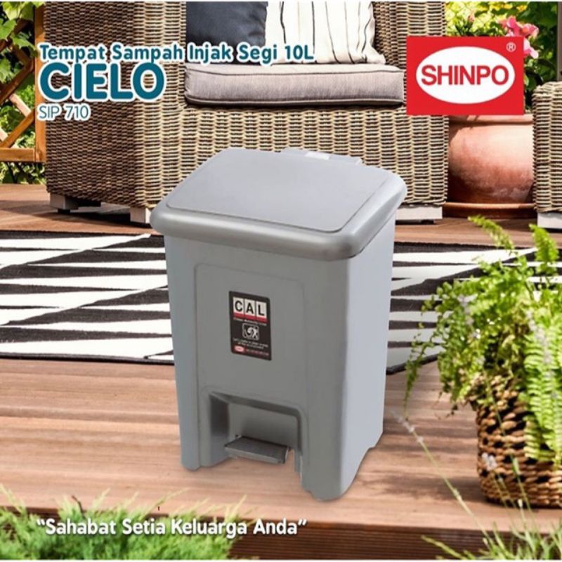 Jual tempat sampah injak /step on DUSBIN 10 ltr Shinpo 710 | Shopee Indonesia