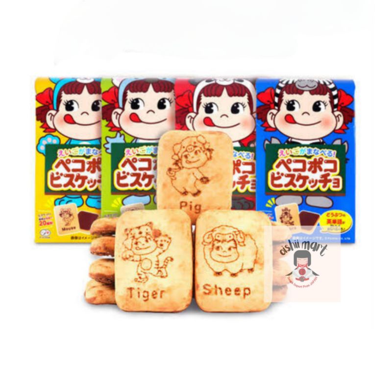 Jual Fujiya Learn English with Peko Poko Choco Biscuit / biskuit ...