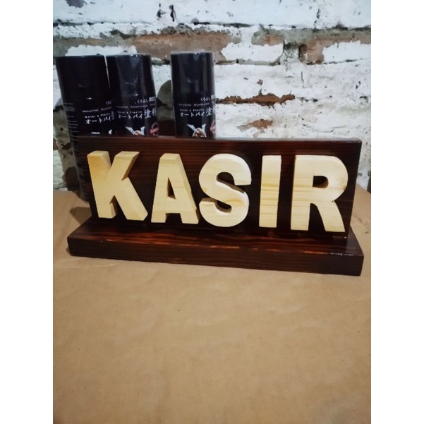 Jual Tulisan Kasir Bahan Kayu Jati Belanda | Shopee Indonesia