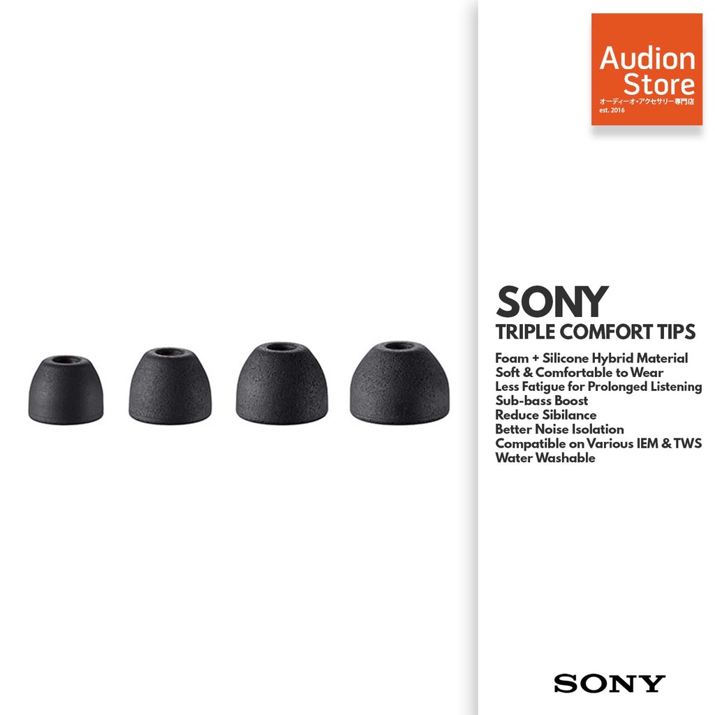 Jual SONY TRIPLE COMFORT EP-TC50 Silicone/Memory Foam Eartips Earpiece ...