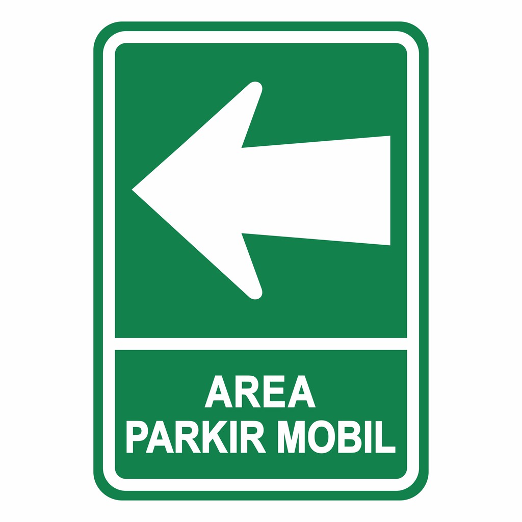 Jual Rambu Sign Petunjuk Arah Area Parkir 35cm x 50cm Plat Alumunium ...