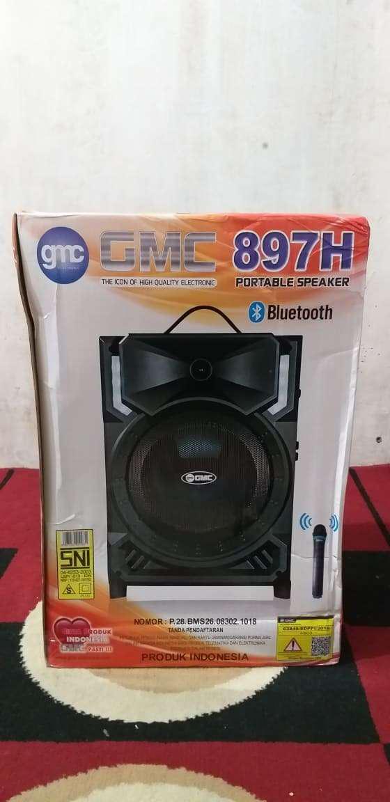 GMC 897H SPEAKER PORTABLE MULTIMEDIA WITH BLUETOOTH KARAOKE | Shopee ...
