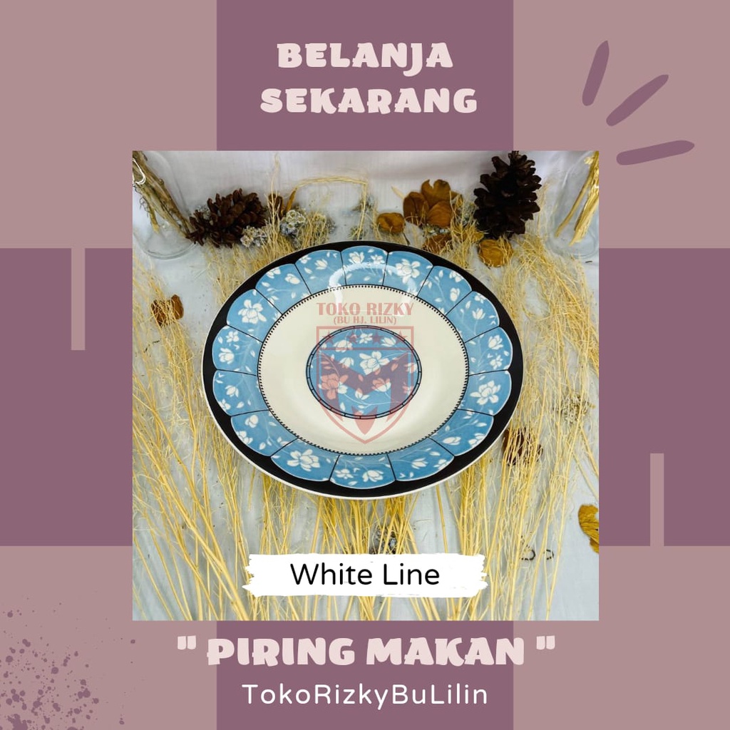 Jual Piring Keramik White Line / Piring Makan / Piring Keramik / Piring ...