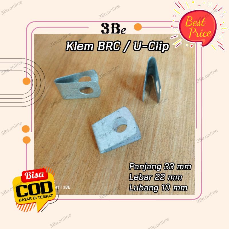 Jual Klem BRC Uclip konektor pegangan penjepit tiang pagar brc galvanis ...