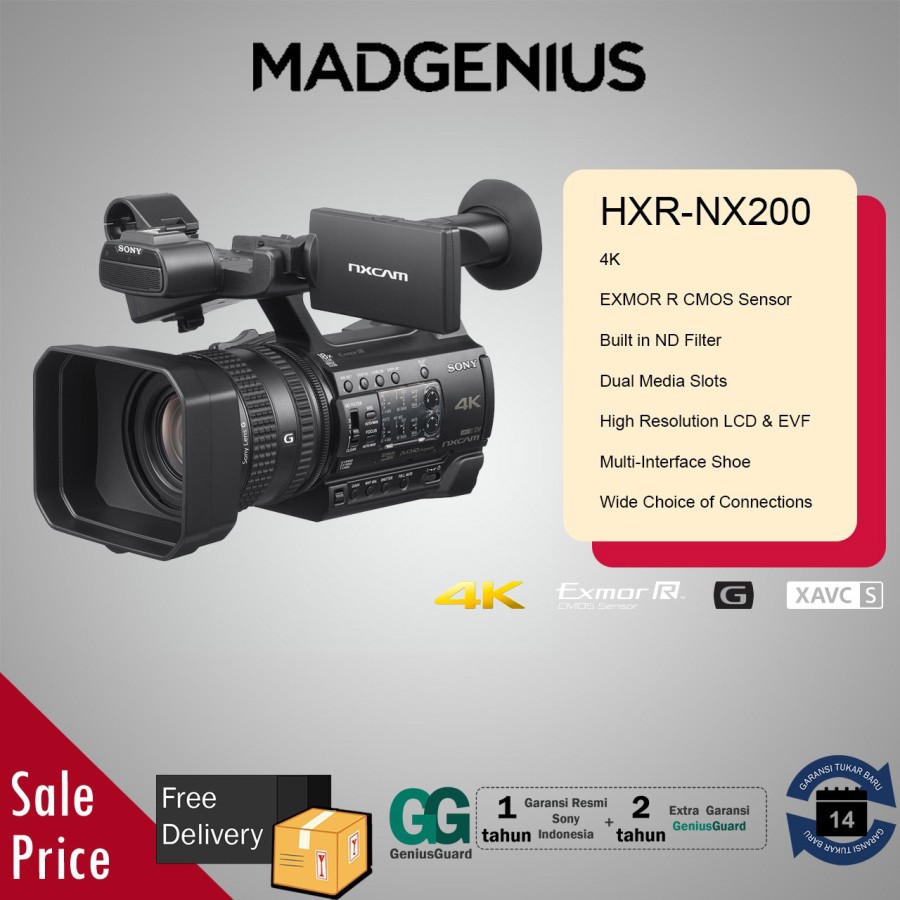 Jual SONY HXR-NX200 NXCAM camcorder / HXRNX200 / HXR NX200 1.0 Exmor R ...