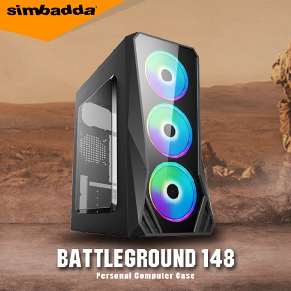 Jual CASING PC GAMING BATTLE GROUND 148 GAMING CASE SIMBADDA ...