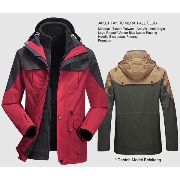 Jual JAKET GUNUNG RED (WATERPROOF) | Shopee Indonesia