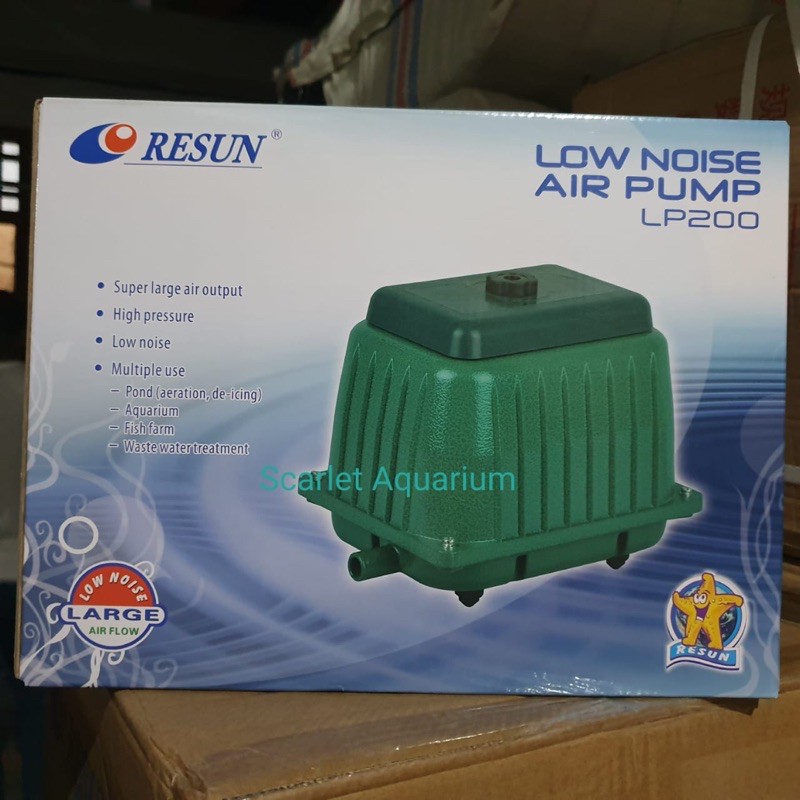 Jual RESUN LP 200 LOW NOISE AIR PUMP Aerator (NEW EDITION) | Shopee ...