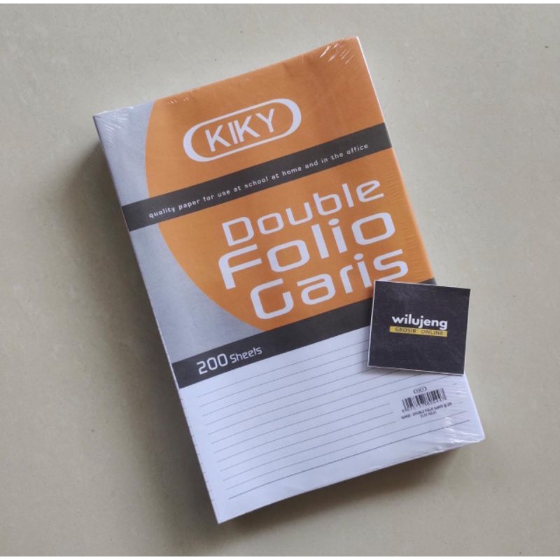Jual Kertas Double Folio Bergaris Tebal 70gsm Kiky 200 lbr (pak ...