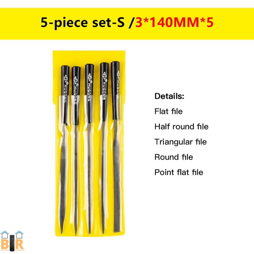 Jual ALAT KIKIR 5 IN 1 HUGONG Besi Emas PAHAT UKIR FILES 3 4 dan 5 mm ...