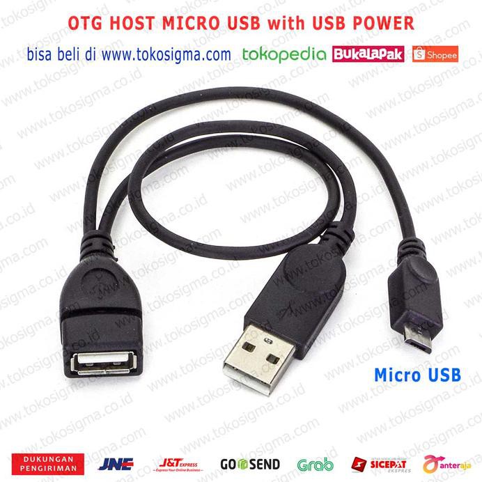Jual KABEL OTG MICRO USB with POWER PORT ADAPTER Power USB A M | Shopee ...