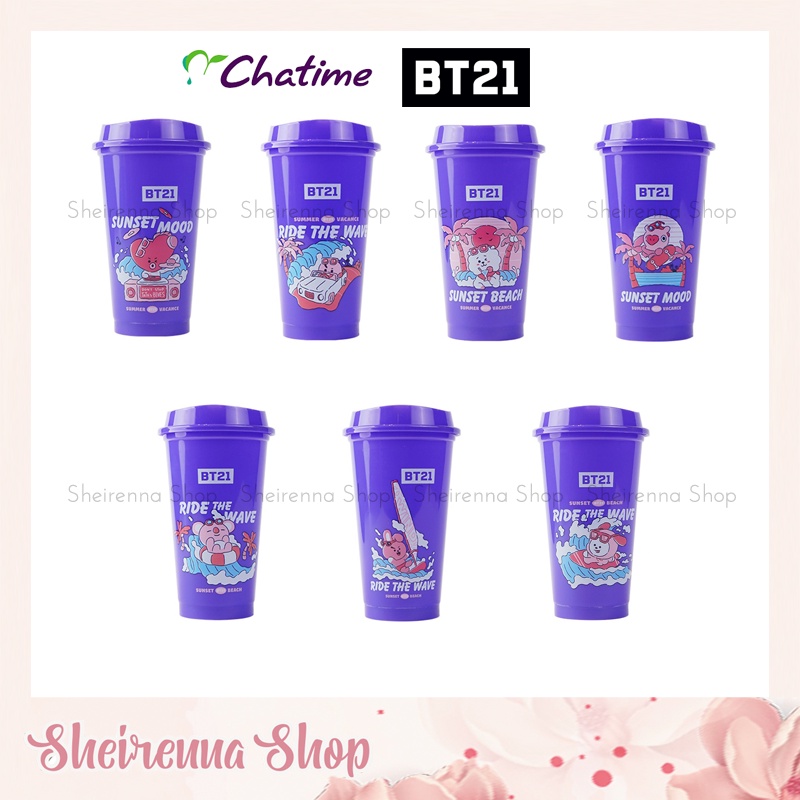 Jual Reusable Cup Chatime X BT21 Summer Time 2022 | Chatime X BTS 7 ...