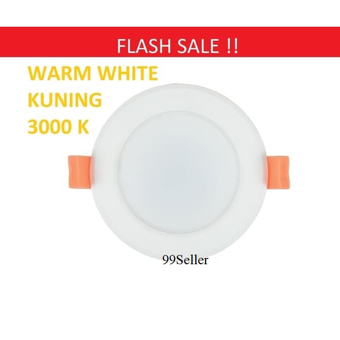 Jual Lampu Downlight LED Panel Lamp 3W KUNING 3 w watt 3watt WARM WHITE ...