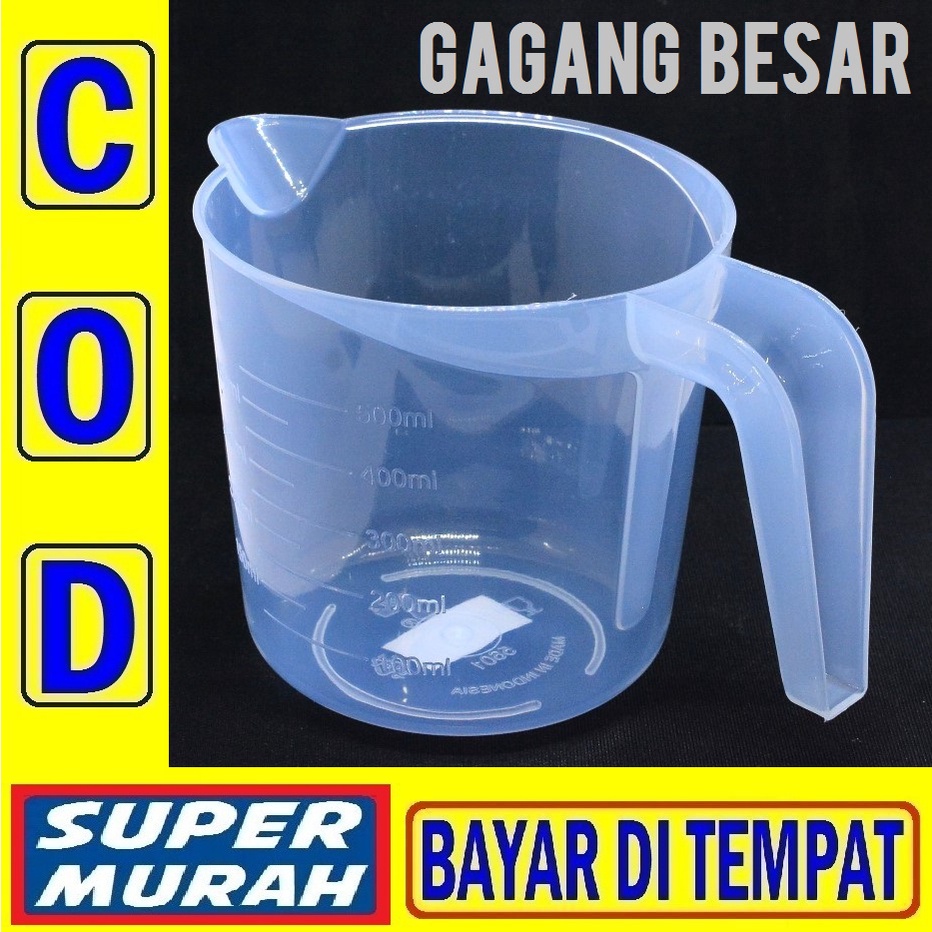 Jual KOM 17I Gelas Ukur Gagang Besar 500ml 500 Ml 450ml 350ml 250ml ...