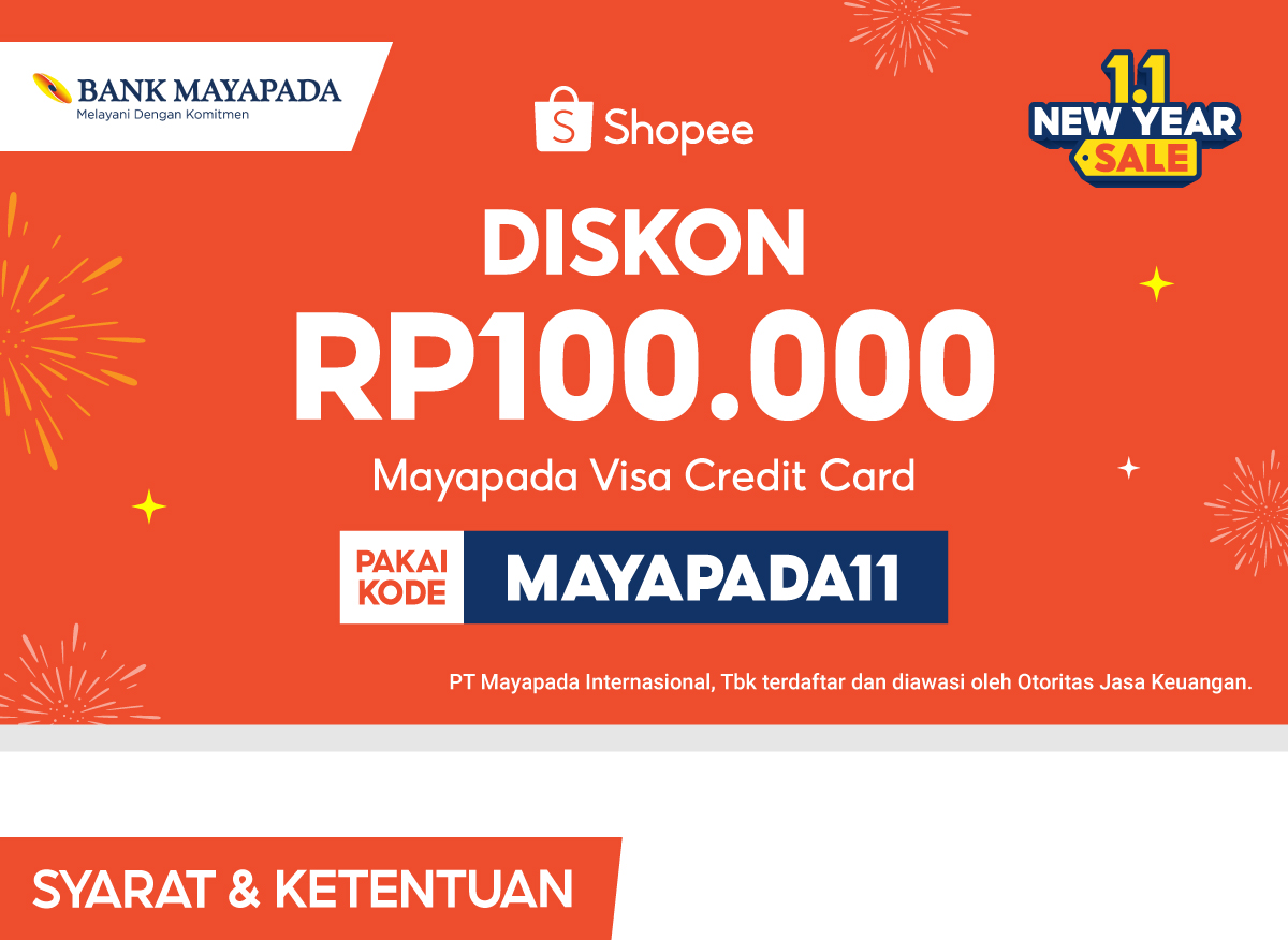 Spesial 1.1 New Year Sale! Diskon 100.000 dengan Mayapada Visa Credit Card