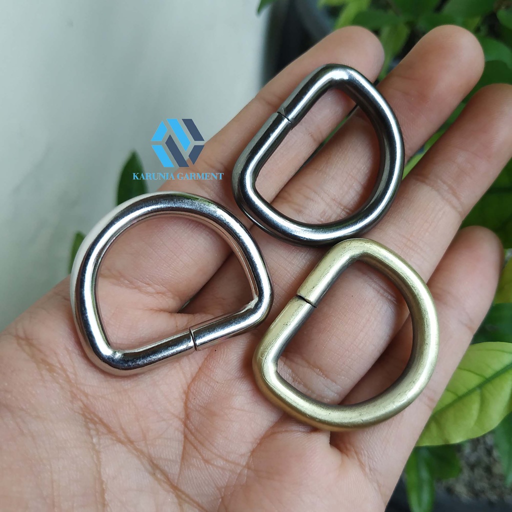 Jual Ring D pengait cantelan tas bahan besi 2.5 cm aksesoris cantolan ...