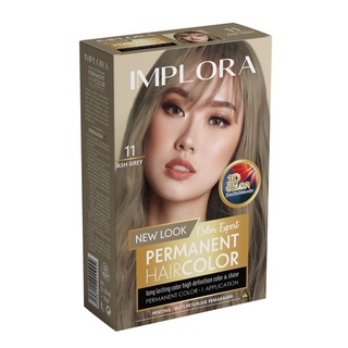 Jual IMPLORA NEW LOOK Permanent Hair Color 11 ASH GREY (Semir Rambut ...