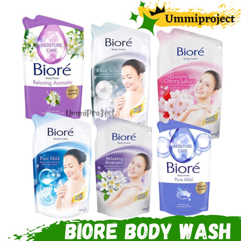 Jual Biore Body Foam 450ml Biore Body Wash Biore Sabun Cair Refil Biore Sabun Mandi 450ml All ...