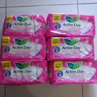 Jual Laurier Active Day isi 8buah (Tanpa Gel,Non Sayap) | Shopee Indonesia