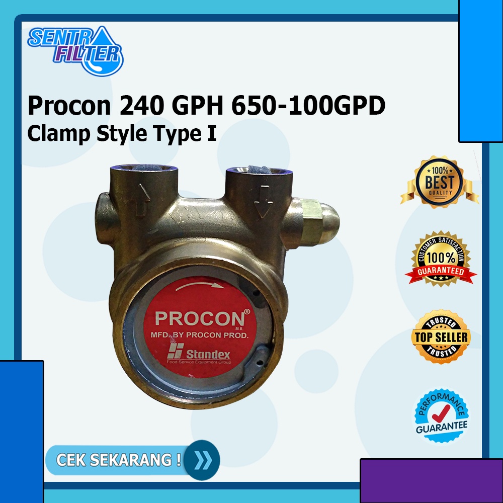 Jual Head Pump Procon 240 GPH 225psi Clamp Style 104B240F11BA | Shopee ...