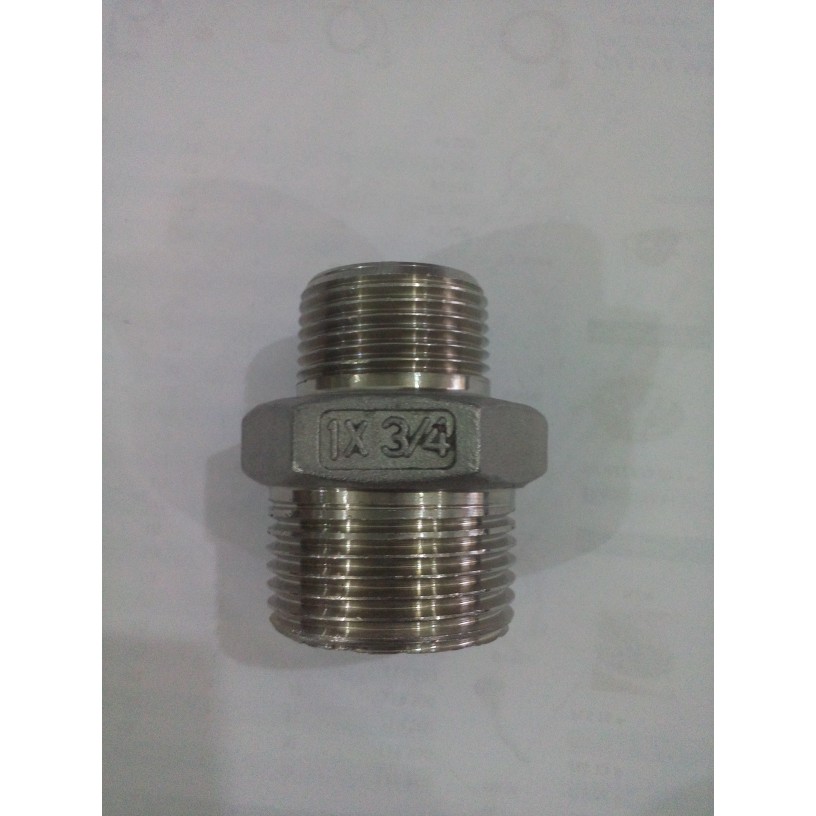 Jual Hex Reducer Nipple 1/2" x 3/8" SS 304 Class 150 double nepel stainless steel | Shopee Indonesia