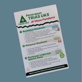 Jual POSTER PENERAPAN TRIAS UKS DI MASA PANDEMI | POSTER TRIAS UKS ...