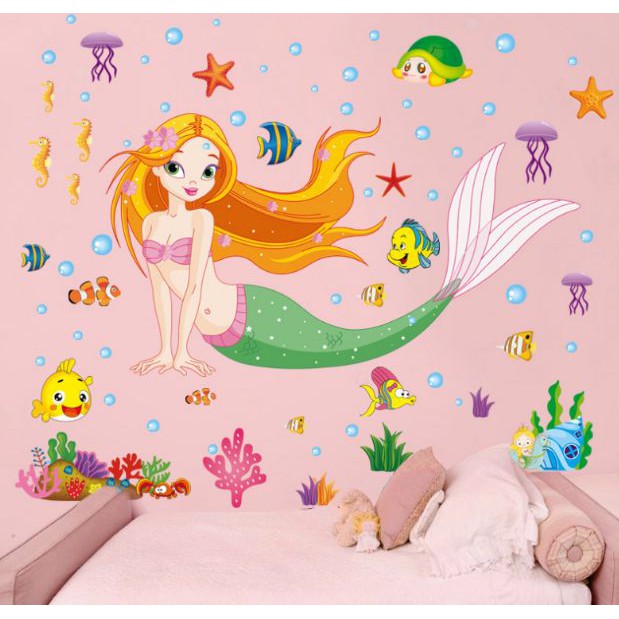 Jual Putri Duyung XL7036 (50x70) - Stiker Dinding / Wall Sticker ...