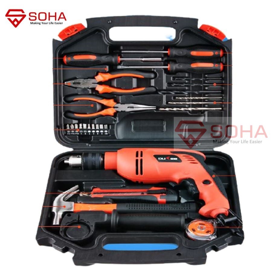 Jual ART-038 SOHA Bor Listrik Paket Lengkap 26 Pcs Box Kotak Alat ...