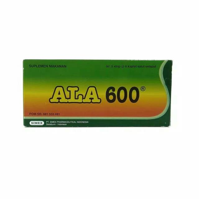 Jual ALA 600 BOX ISI 30 // ALA 600MG ALPHA LIPOIC ACID// MULTIVITAMIN ...